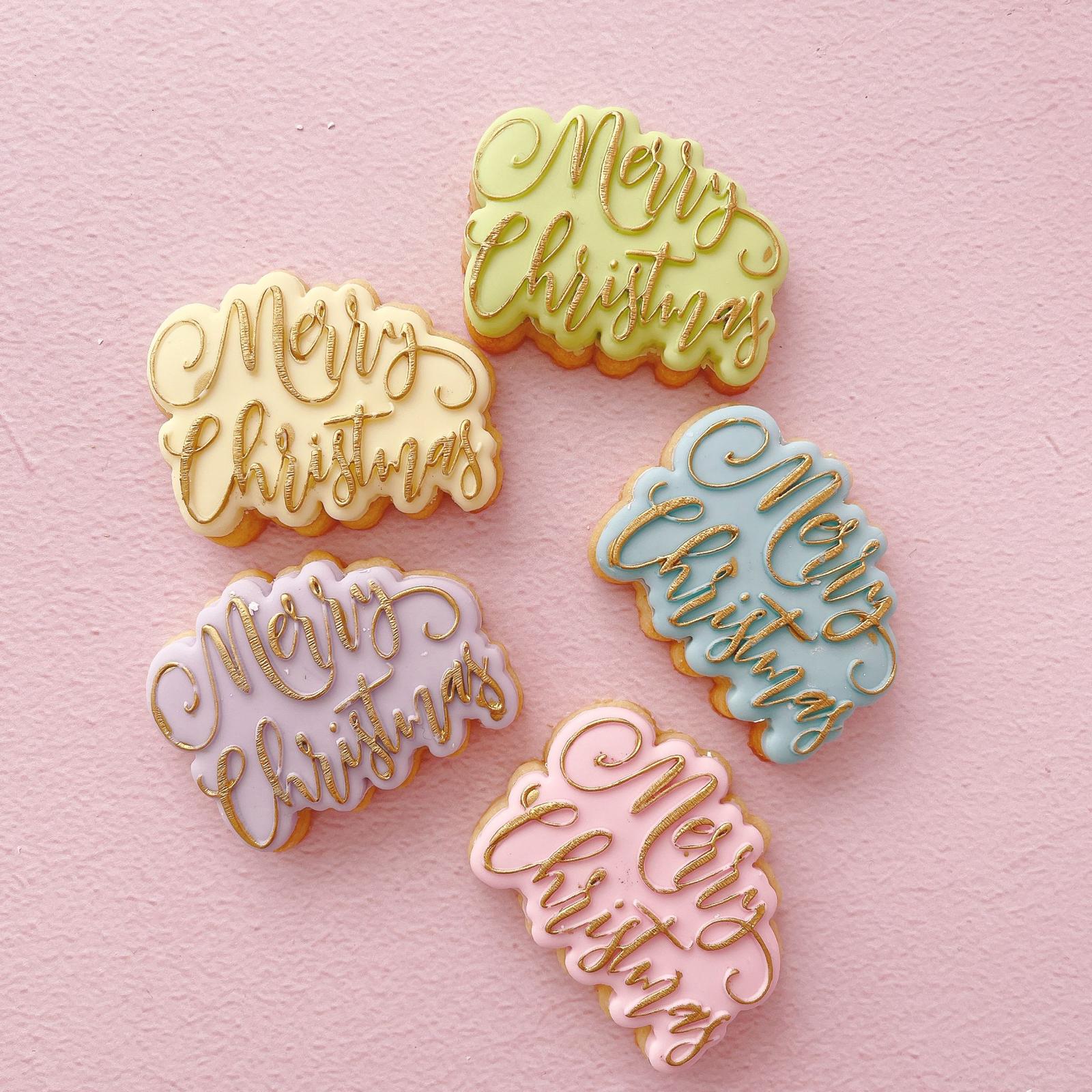Merry Christmas Cutter & Debosser Set – Moreish Cakes