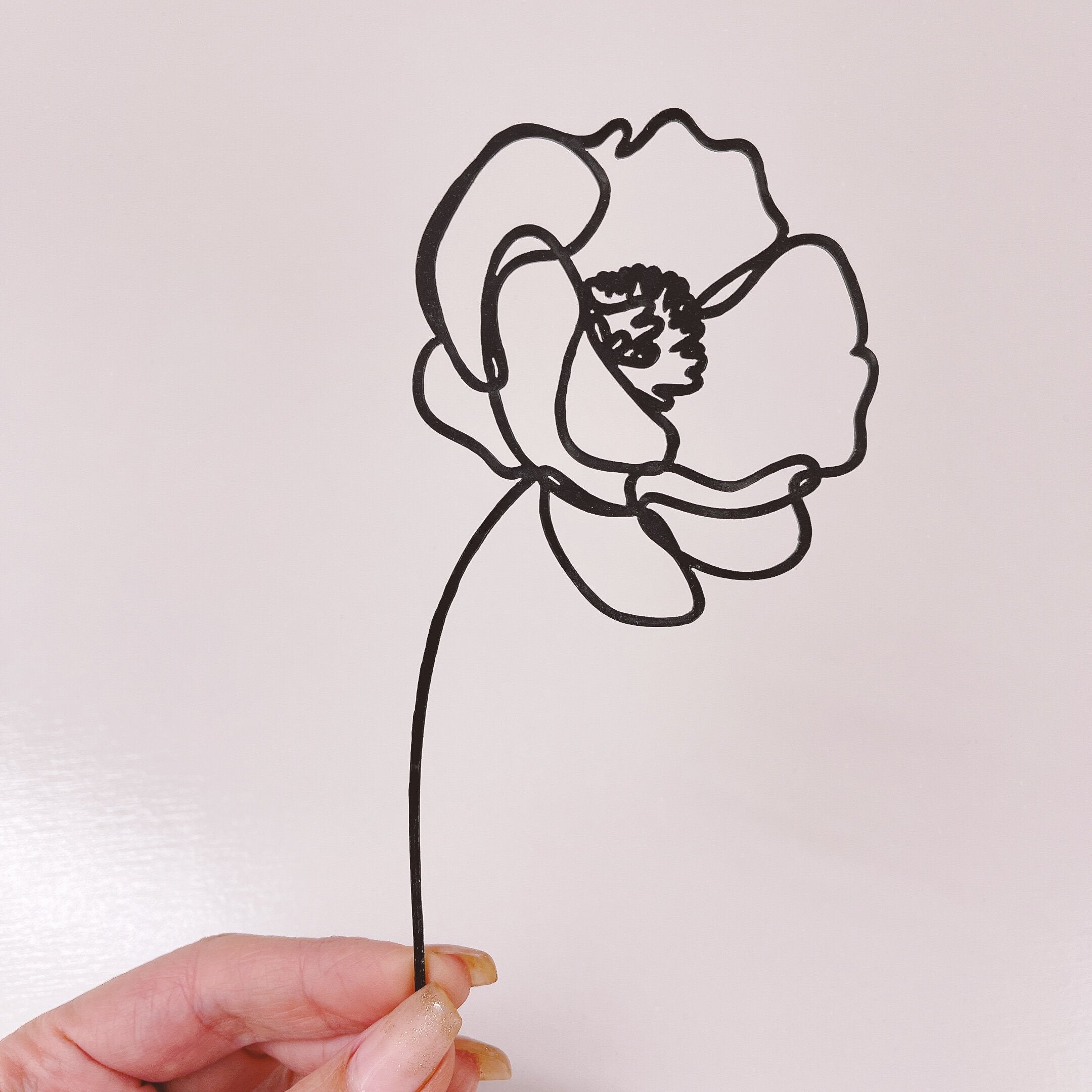 Flower Acrylic Fropper Available in Black or Gold – Moreish Cakes