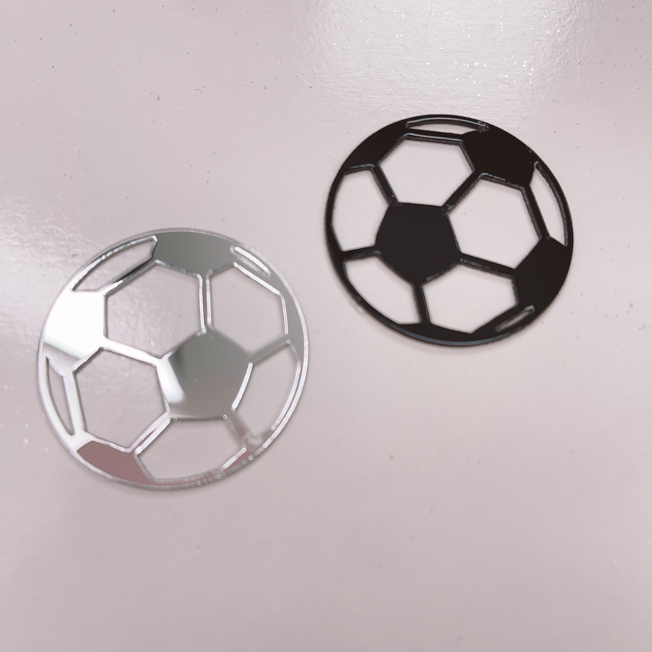 More Charms Acrylic Soccer Ball Toppers 4cm - Pack of 6 – Moreish Cakes