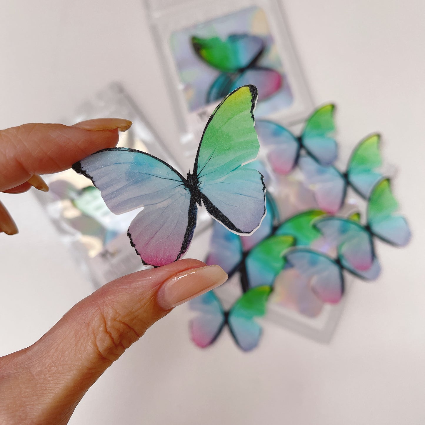 Edible Wafer Paper Butterflies Unicorn Colours Precut Packs Of 24